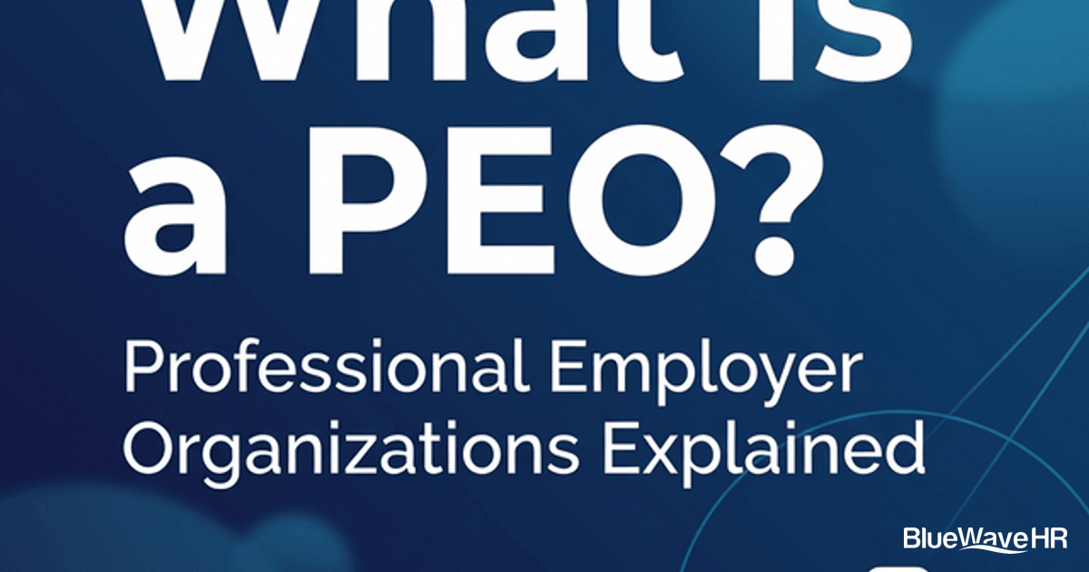 What Is a PEO? How Professional Employer Organizations Work | BlueWave HR